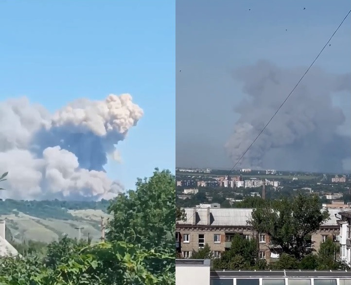 Russian barracks, munitions depots periodically explode in Luhansk ...