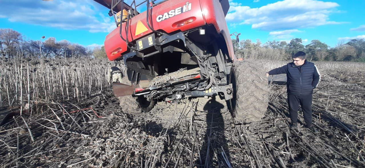 Combine explodes on mine in Sumy region. Espreso