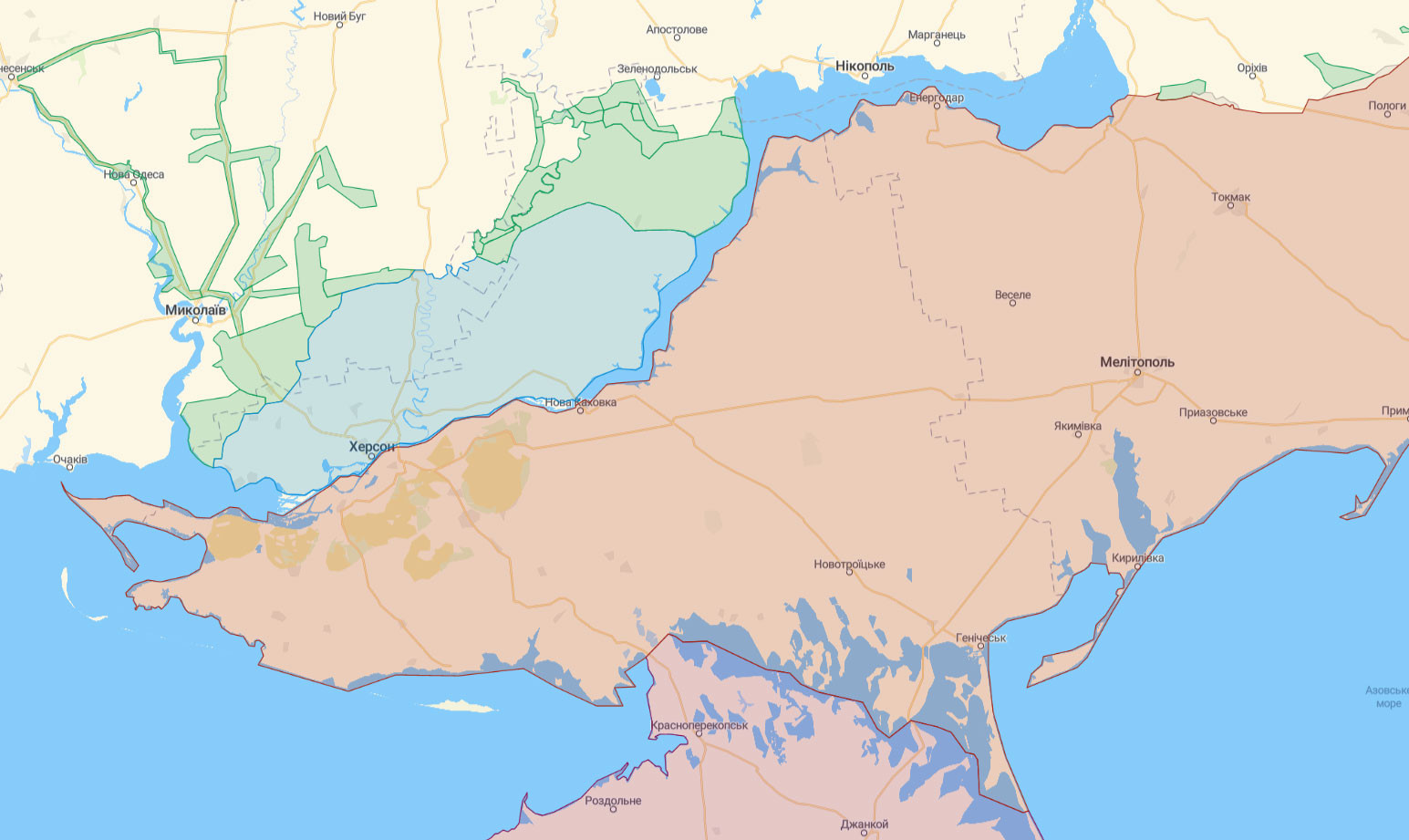 Dnipro delta with islands in Kherson region will be gray area ...