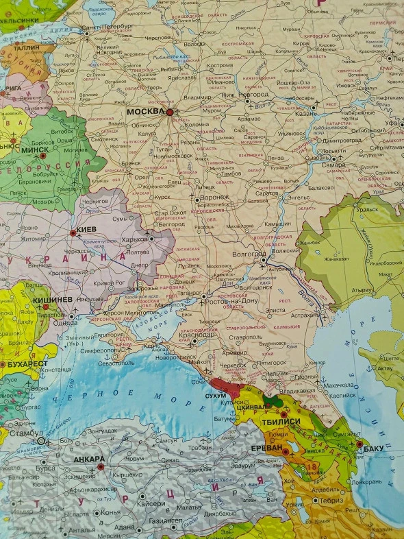 Russia Map And Russia Satellite Image General Maps And Atlases Of