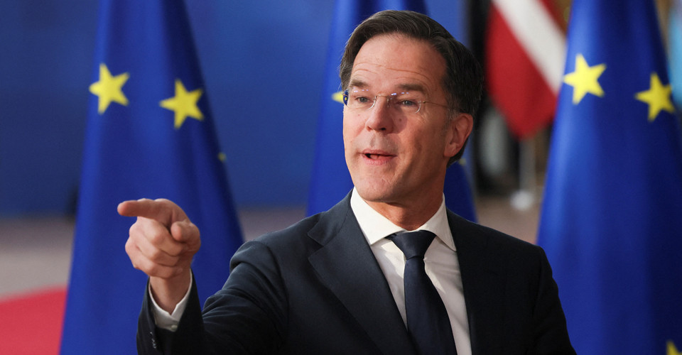 Newly appointed NATO Secretary General Mark Rutte arrives in Kyiv