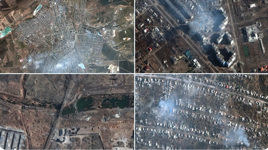 Devastation of Bakhmut: satellite images published online. Espreso