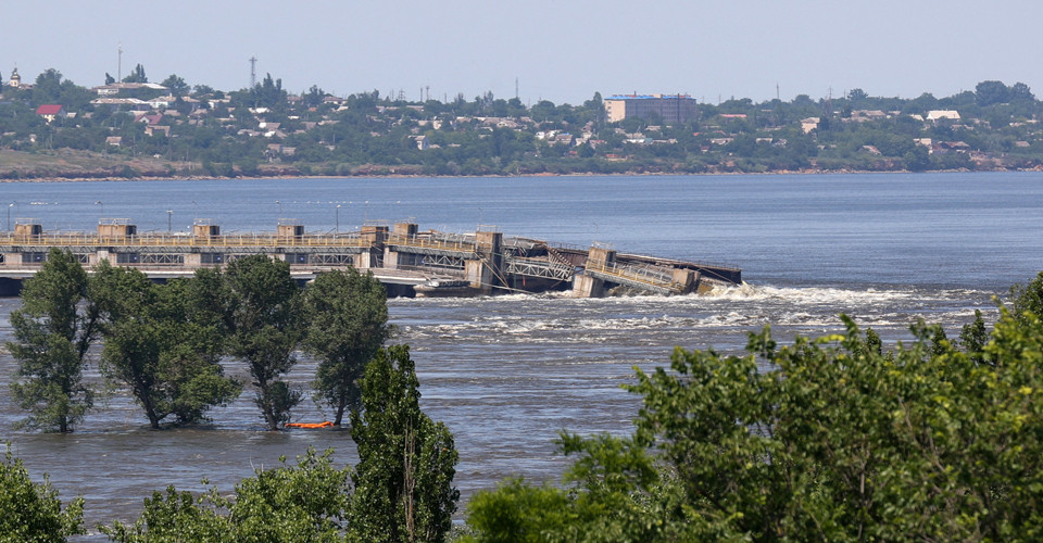 Water level in Inhulets River rises due to Kakhovka HPP dam destruction ...