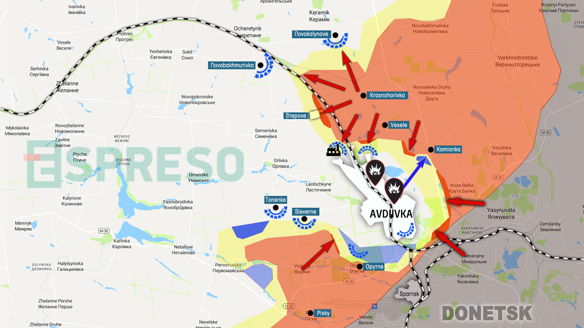 Russian forces try to encircle Ukrainian troops in Avdiivka sector