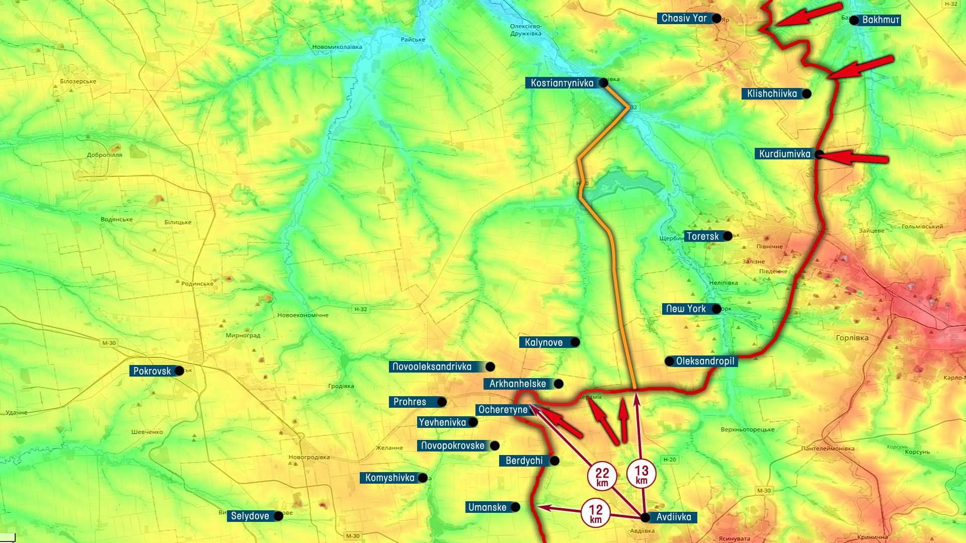 War live map in Ukraine for 1 May front map Russia - Ukraine war