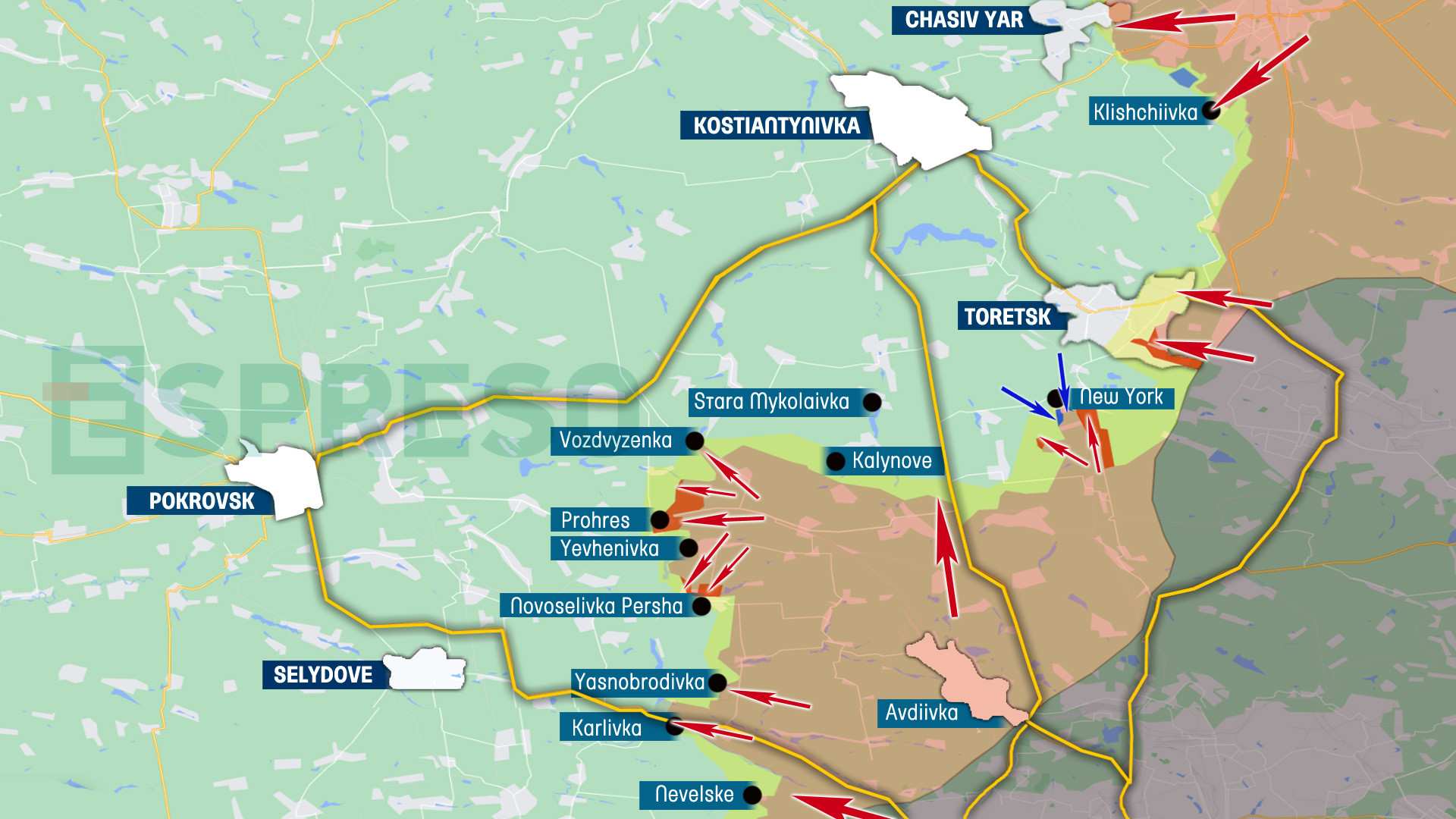 War live map in Ukraine for 24 July front map Russia - Ukraine war