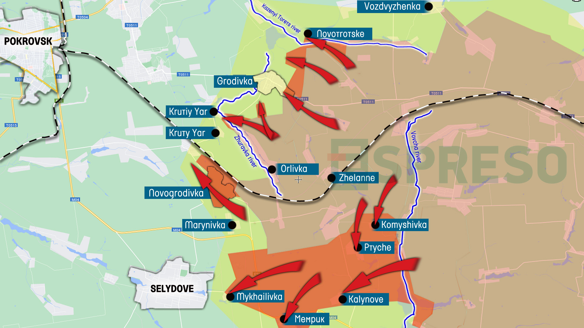 War live map in Ukraine for 28 August front map Russia - Ukraine war