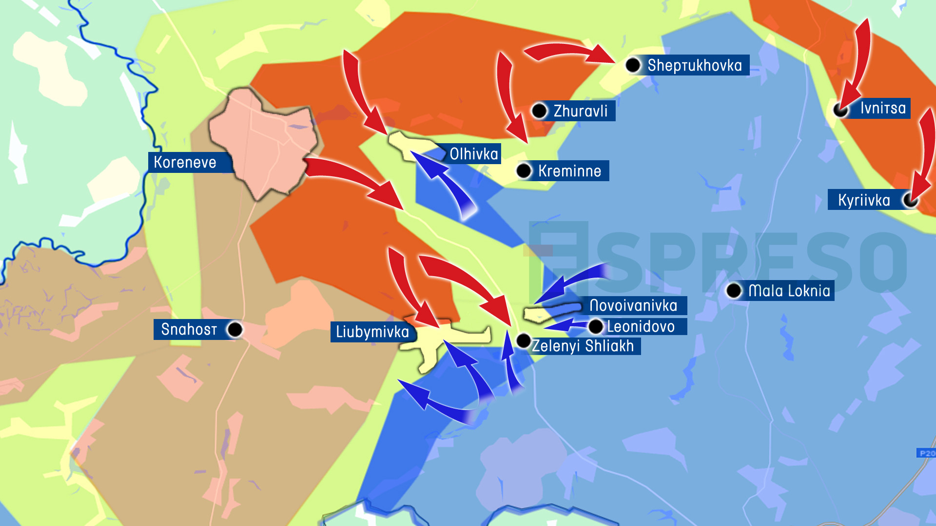 War live map in Ukraine for 16 October front map Russia - Ukraine war