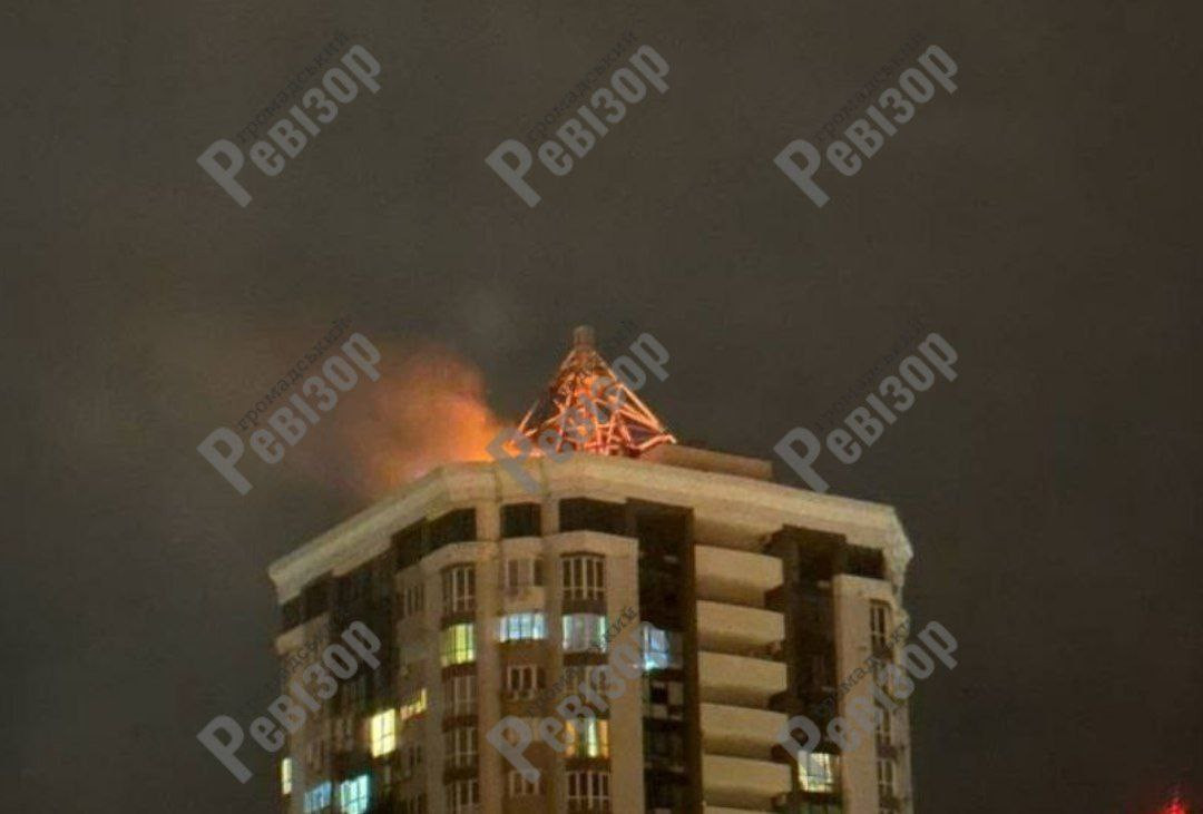 Russia launches drones, missiles at Ukraine, debris hits high-rise