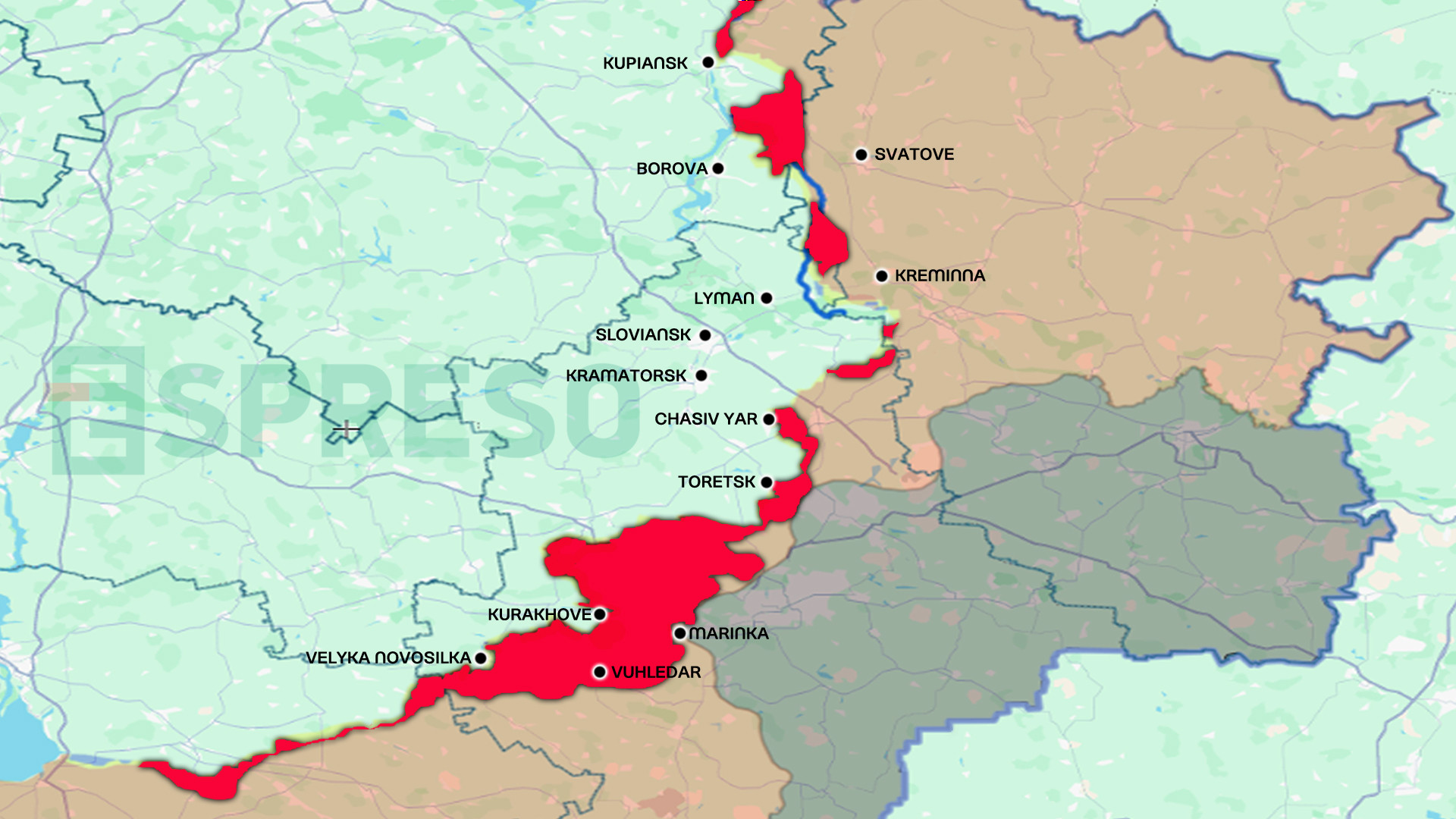 War live map in Ukraine, front map Russia - Ukraine war: 2024 outcomes