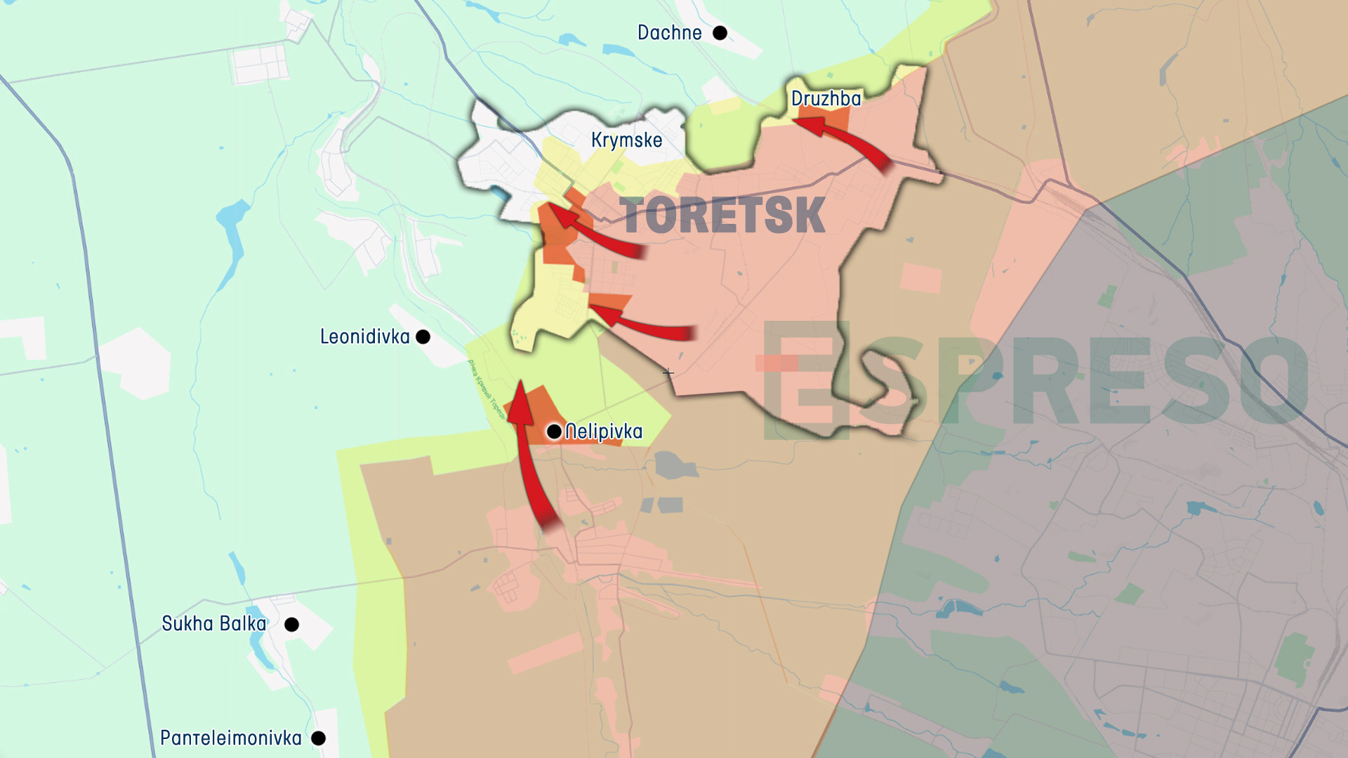 Russia takes control of most apartment buildings in Ukraine's Toretsk