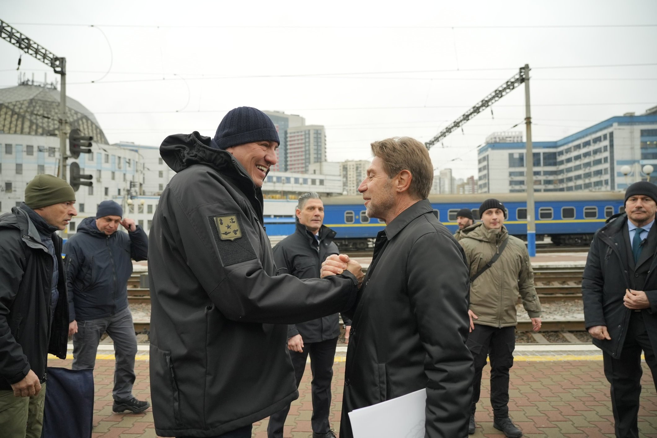 Italian Defense Minister Guido Crosetto arrives in Kyiv
