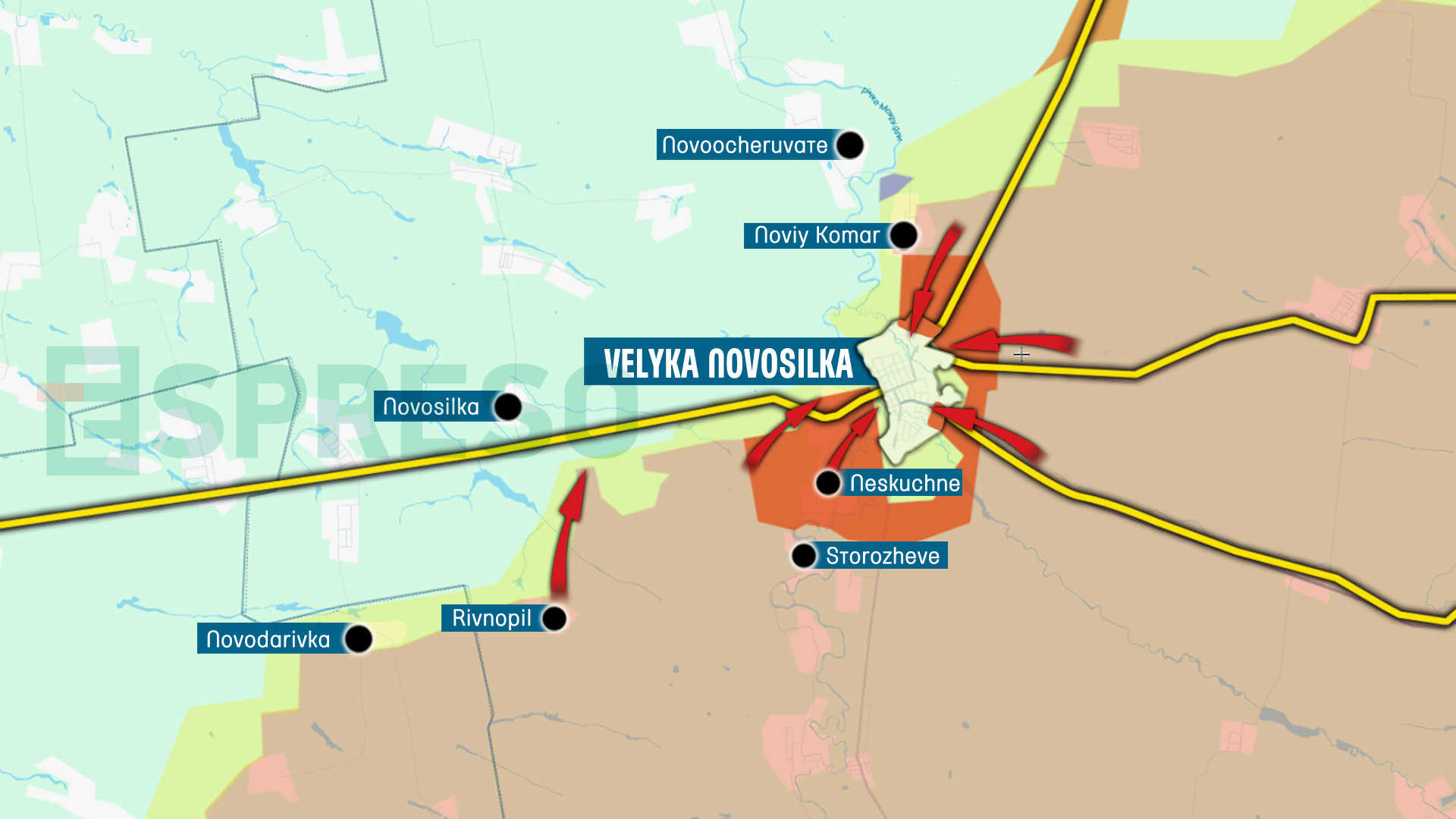 Ukrainian forces catch Russian troops in fire trap in Velyka Novosilka
