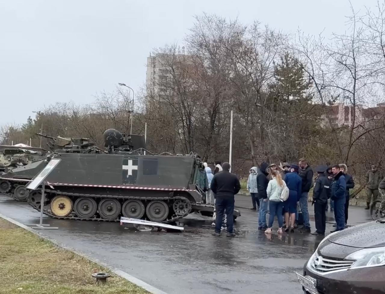 Four-year-old killed by APC hatch at Russian military exhibition