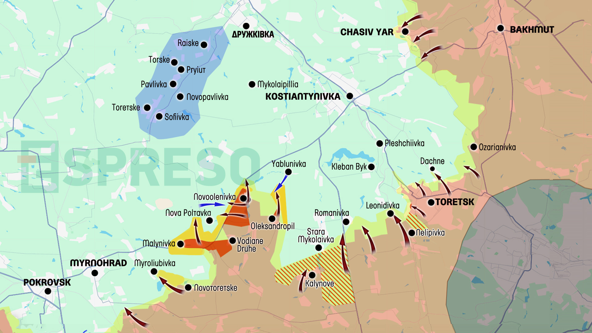 War live map in Ukraine for May 17 front map Russia - Ukraine war