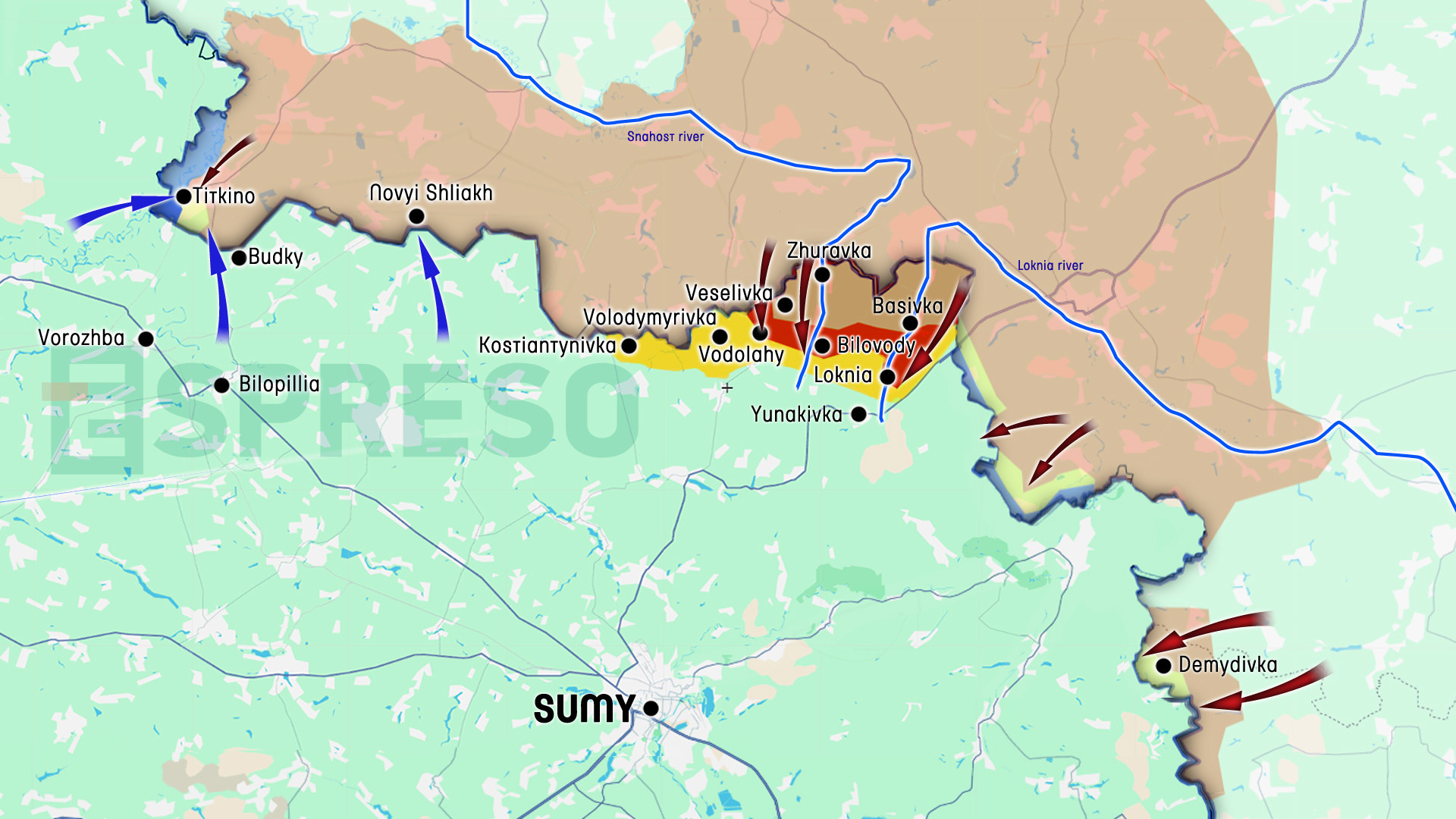 Russia focuses offensive on border settlements in Sumy region