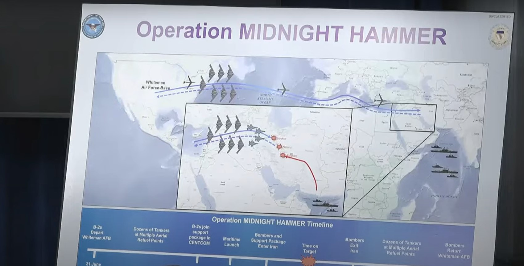 Over 120 U.S. jets hit Iran’s nuclear targets in U.S. Midnight Hammer ...