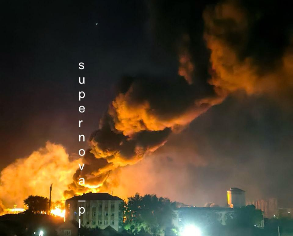 Salsk railway station on fire after drone attack in Russia's Rostov