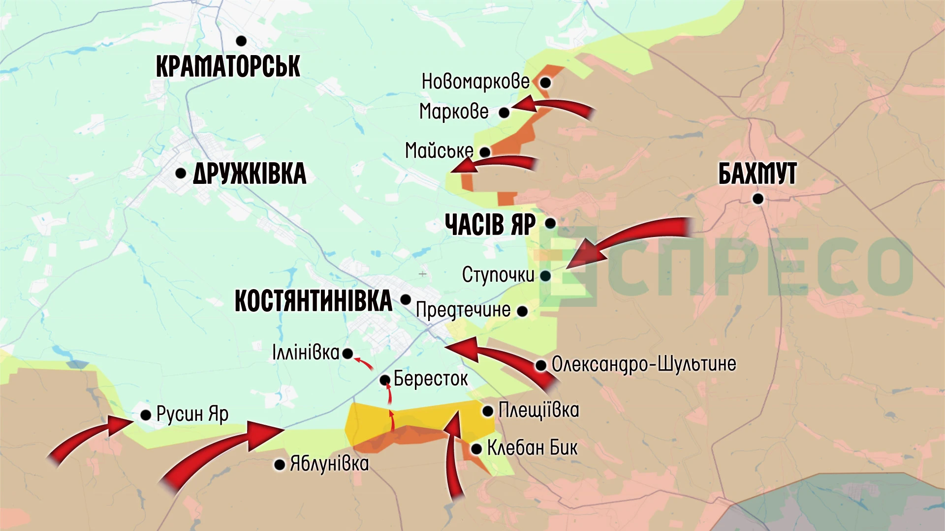 War live map in Ukraine for 19 January front map Russia - Ukraine war
